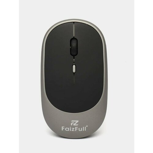 Беспроводная компьютерная мышь/ Bluetooth 5.2 + 2,4Ghz / Бесшумная / Перезаряжаемая/ Матовая/Серый