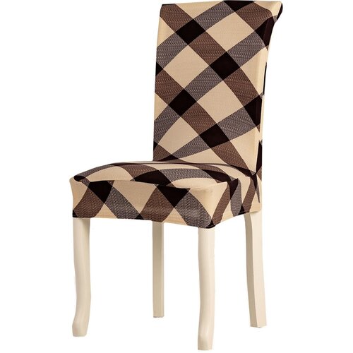 Чехол LuxAlto на стул со спинкой Jersey универсальный на резинке Клетка, 1 шт.