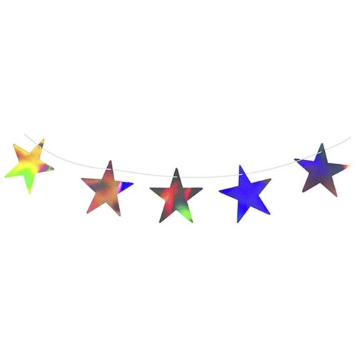 Гирлянда праздничная Звезды голография 200см 6064907