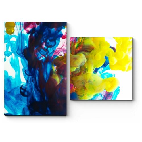 Модульная картина Краски в воде 60x45