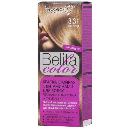 Белита-М Belita Color Стойкая краска для волос, 8.31 пшеница, 100 мл