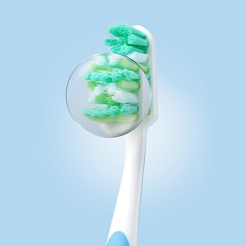 Glister™ Универcальные зубные щетки для взрослых, мягкая жесткость щетины 1 шт зеленая