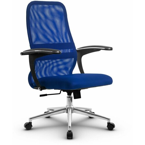 Компьютерное офисное кресло mетта SU-СU160-8, СН3, Светло-синее