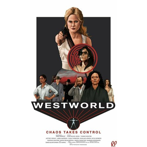 Плакат, постер на бумаге Мир Дикого Запада (Westworld, 2016). Размер 60 х 84 см