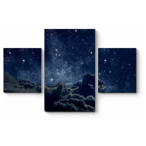Модульная картина Звездное небо, завораживающая ночь90x59