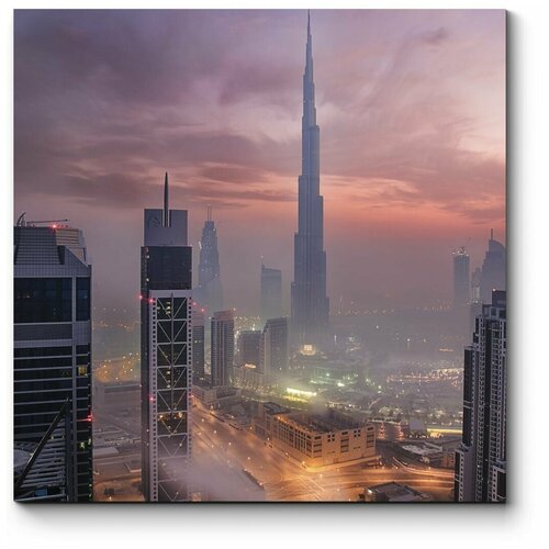 Модульная картина Утренний туман на Дубаем 140x140