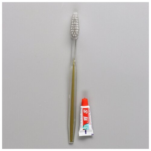 Зубной набор в пакете: зубная щётка 18 см + зубная паста 3 г, 50 шт.