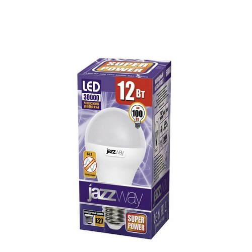 Лампа светодиодная PLED- SP A60 12W E27 5000K (12W=100Вт, 1080Lm) 230/50 Jazzway