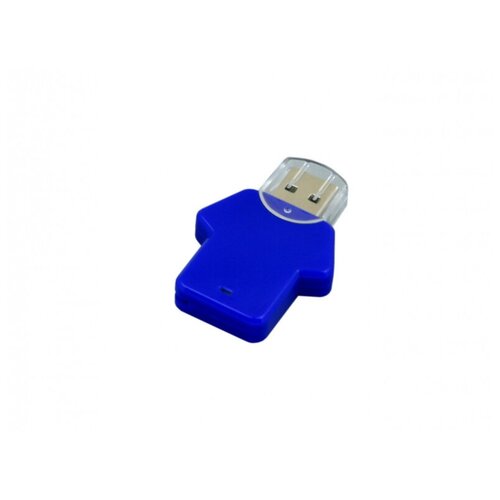 Пластиковая флешка для нанесения логотипа в виде футболки (32 Гб / GB USB 2.0 Синий/Blue Football_man Флешка в виде человечка для УФ печати)