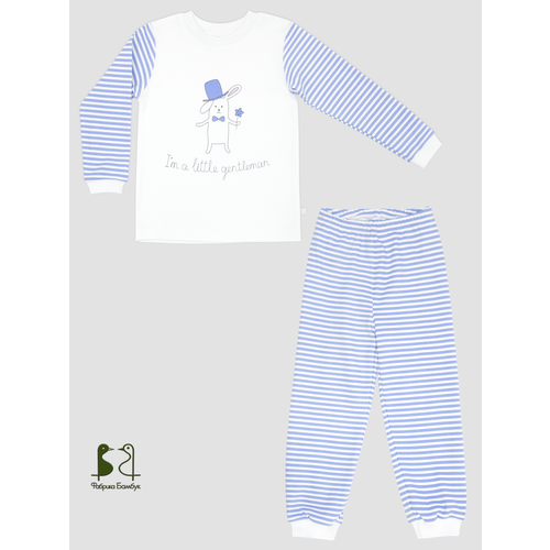 Пижама  Фабрика Бамбук, размер 62-68, синий