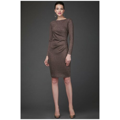 Платье Арт-Деко, размер 50, коричневый