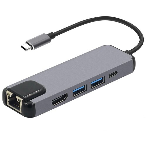 USB-концентратор с Type-C HDMI | RJ-45 | 2xUSB 3.0 | Type-C