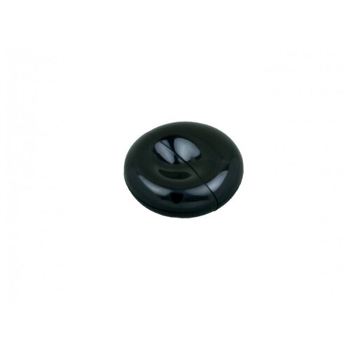 Пластиковая промо флешка круглой формы (4 Гб / GB USB 2.0 Черный/Black 021-Round Flash drive)