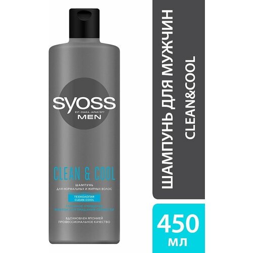 Шампунь для волос Syoss Men Clean-Cool 450мл 2 шт