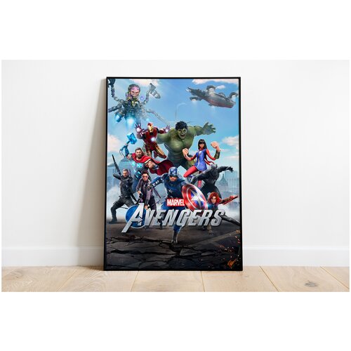 Постер "Герои Марвел" / Формат А3 (30х42 см) / Плакат Marvel / Без рамы