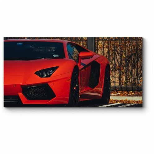 Модульная картина Красный Lamborghini Aventador 40x20