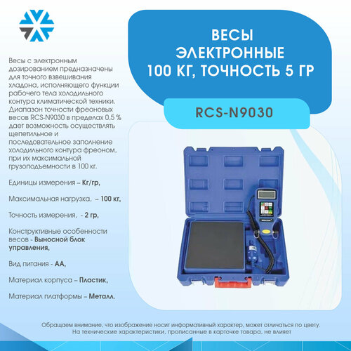 Весы заправочные программируемые, 100 кг, точность 5 гр RCS-N9030