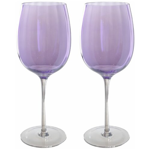 Бокал для вина Kuchenland, 470 мл, 2 шт, стекло, фиолетовый, Filo color