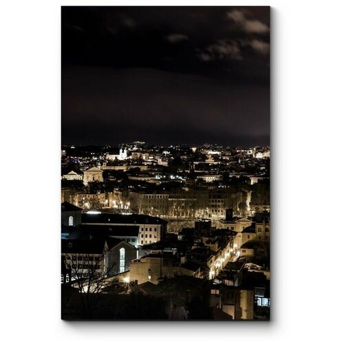 Модульная картина Ночная панорама Рима 20x30