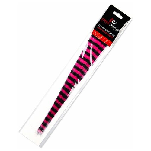 Цветные Clip-In локоны "Черно-розовая зебра" (Цвет : розовый с черным) (Состав : 80% modacrylic, 20% PVC) (Артикул : EF-CH06)