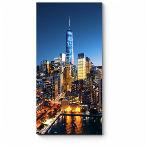 Модульная картина Красивые огни Манхэттена 30x60