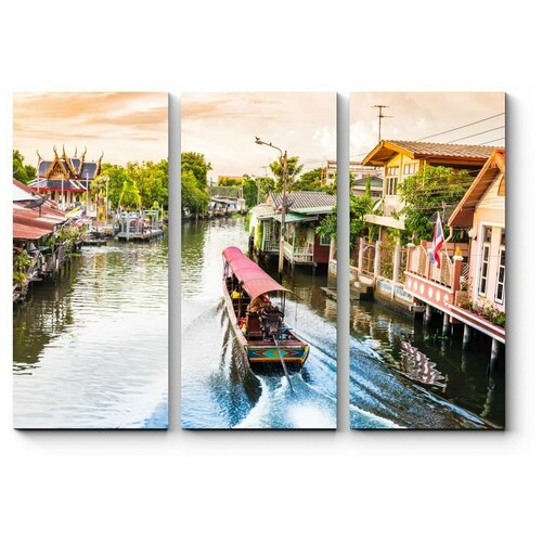 Модульная картина Путешествие по каналам Бангкока150x108