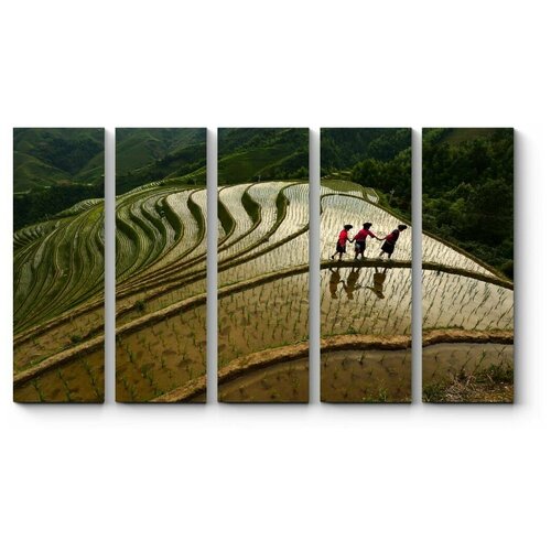 Модульная картина Рисовая терраса в Гуйлинь, Китай180x108