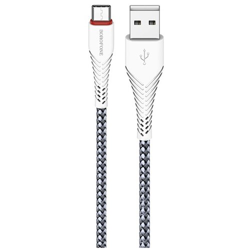 Кабель USB - Type-C Borofone BX25 Powerful, 1.0м, 3.0A, цвет: белый