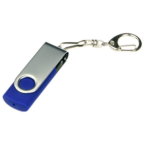 Флешка для нанесения Квебек (32 Гб / GB USB 3.0 Темно - синий/Dark Blue 030 Twist пластик - металл PL134)