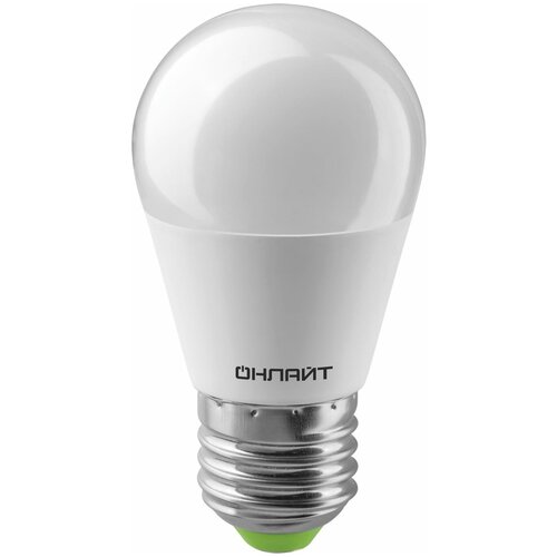 Лампа светодиодная LED 10вт Е27 теплый матовый шар (61968 OLL-G45) 21220 онлайт (3шт.)