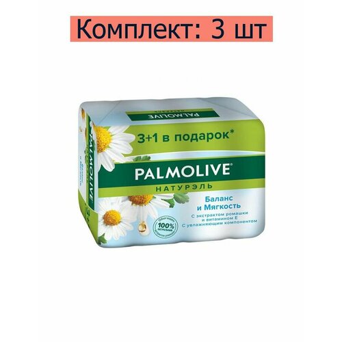 Palmolive Мыло туалетное Натурэль Баланс и мягкость, 4 х 90 г, 3 уп