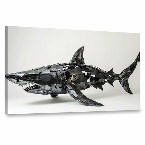 Интерьерная картина 100х60 "Акула: карательница океана"