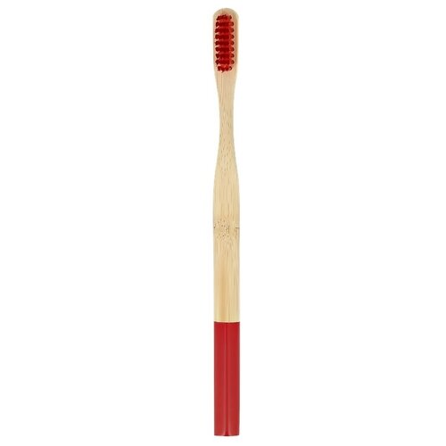 Щетка зубная ACECO бамбуковая красная (мягкая)