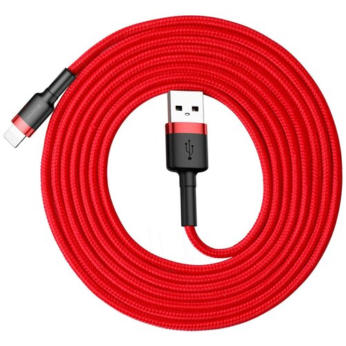 Кабель Lightning Baseus cafule Cable 1.5A 2M Red+black