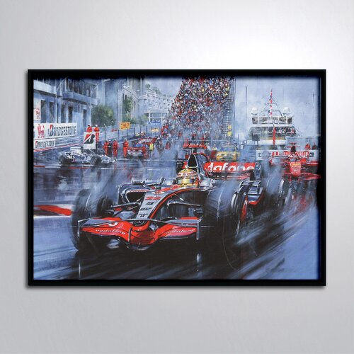 Постер в раме/Болид формулы 1 f1 Гран при Монако Арт