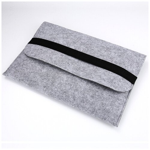 Чехол-конверт войлочный для ноутбука 15.6-16 дюймов, размер 40-27-2 см, светло-серый