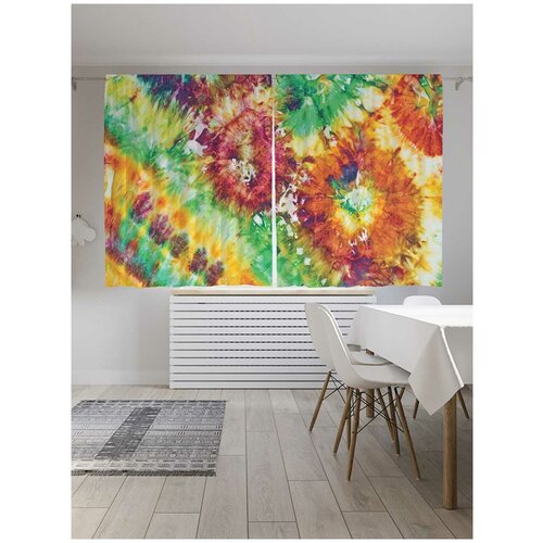 Классические шторы JoyArty "Красочные светила", серия Oxford DeLux, 2 полотна 145x180 см