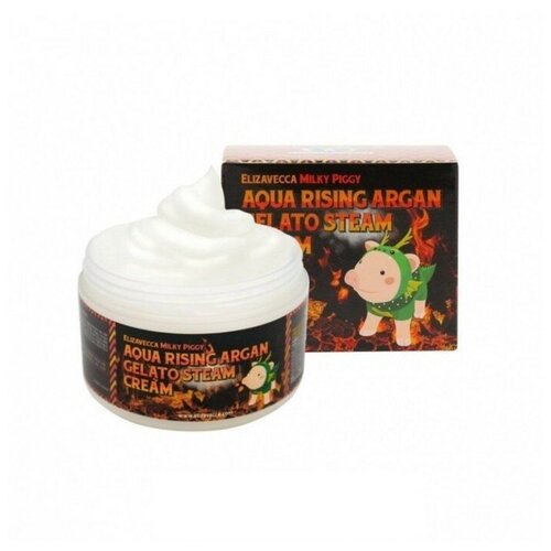 Паровой увлажняющий крем для лица Elizavecca Milky Piggy Aqua Rising Argan Gelato Steam Cream ,100 мл