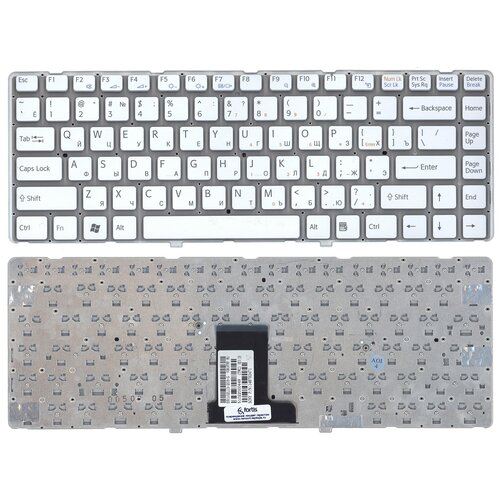 Клавиатура для ноутбука Sony Vaio VPC-EA1S1R/B белая без рамки