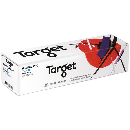 Тонер-картридж Target MPC2551C, голубой, для лазерного принтера, совместимый