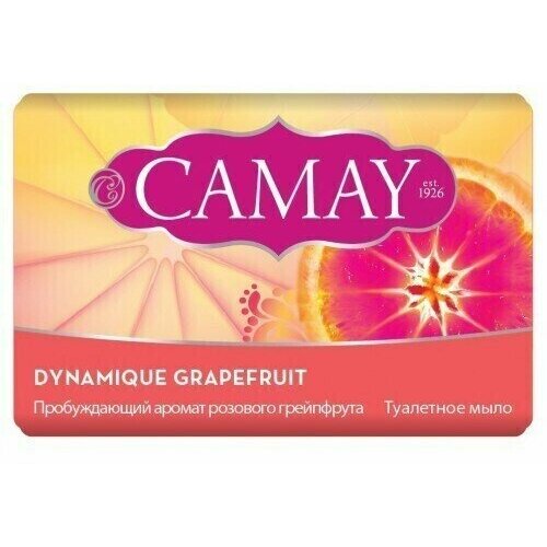 Camay Мыло туалетное Dynamique Розовый грейпфрут, 85 г, 3 шт