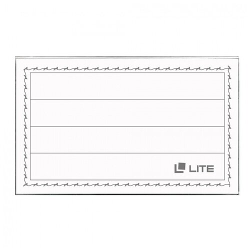 Бейдж горизонтальный LITE (91х57мм, прозрачный пластик, зажим/булавка, 1шт.