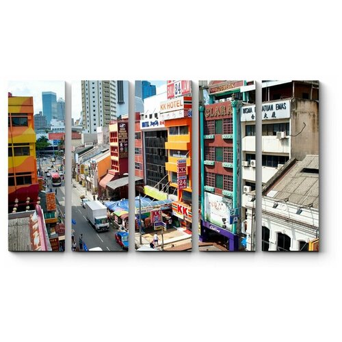 Модульная картина Торговый район Куала-Лумпур140x84