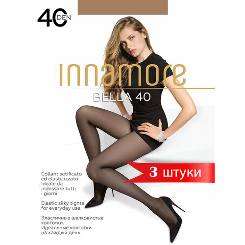 Колготки Innamore, 40 den, 3 шт., размер 3, коричневый