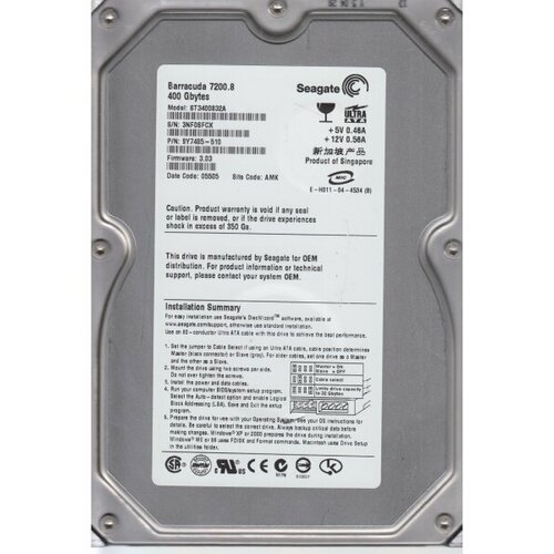 Жесткий диск Seagate 9Y7485 400Gb 7200 IDE 3.5" HDD