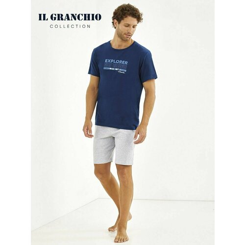 Пижама  Il Granchio, размер XL, серый, синий