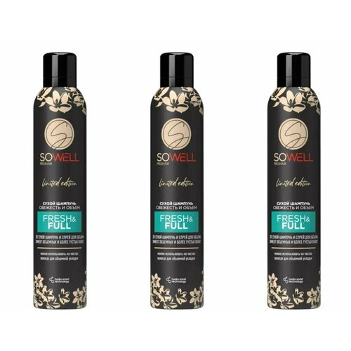 Сухой шампунь SoWell Fresh & Full, свежесть и объем, 200 мл , 3 шт.