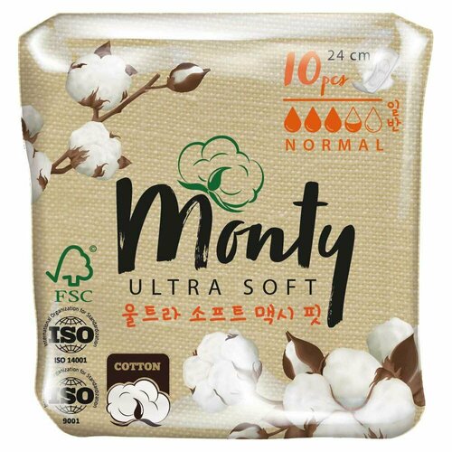 Прокладки гигиенические Monty Ultra soft normal plus, 10 шт