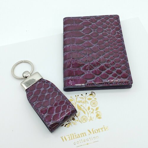 Комплект для паспорта William Morris, фиолетовый