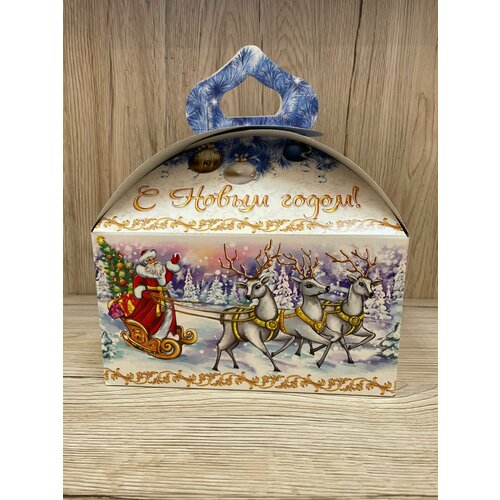 Подарочная коробка для конфет складная "Дед Мороз" 5 шт.